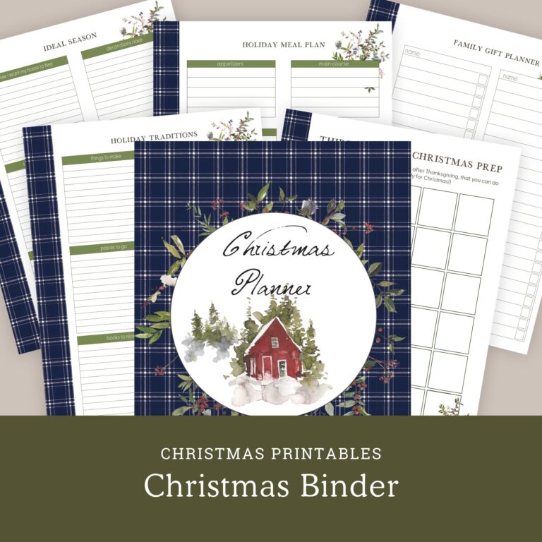 Farmhouse Printable Christmas Planner | Happy Planner and Letter Size ...