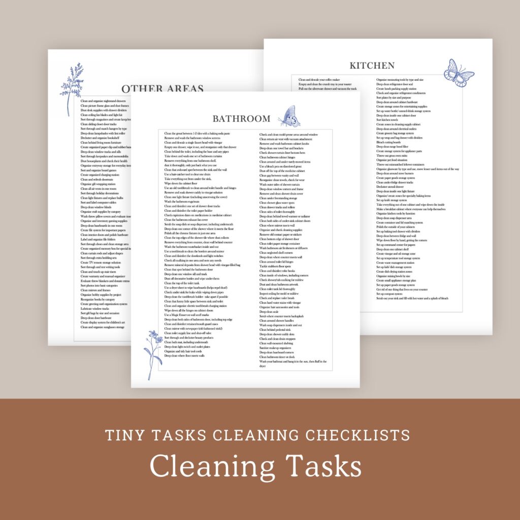 Bit By Bit Cleaning Checklist – The Printables Shop