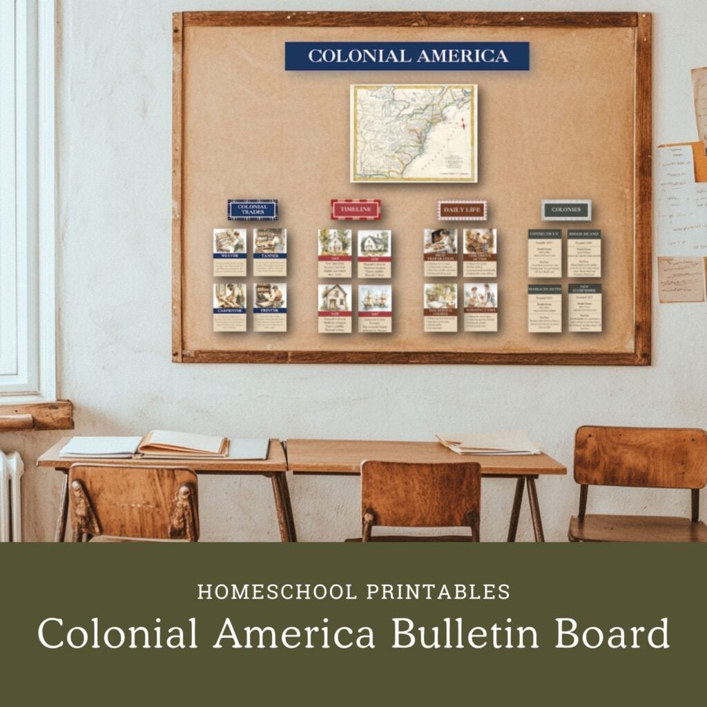 Colonial America Bulletin Board – The Printables Shop