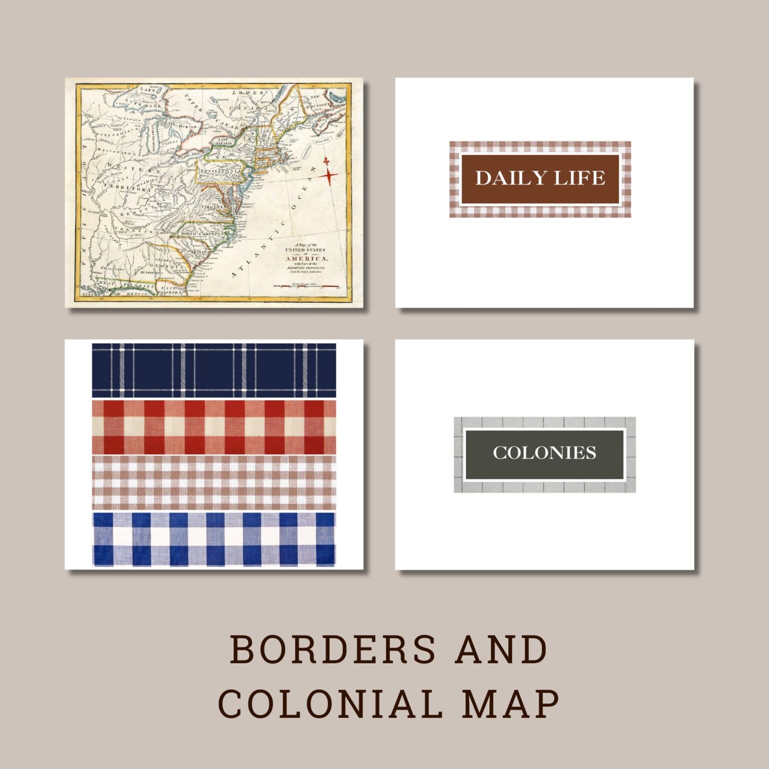 Colonial America Bulletin Board – The Printables Shop